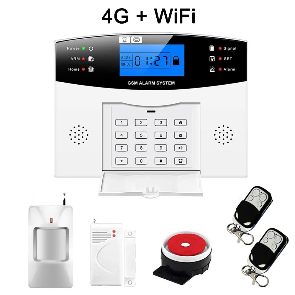 Беспроводная GSM сигнализация с ЖК-дисплеем Европейская вилка (EU Plug)