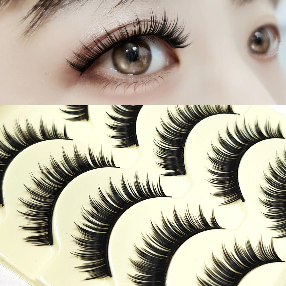 ICYCHEER 5 пар накладные ресницы кошачий глаз L19(6-11mm)