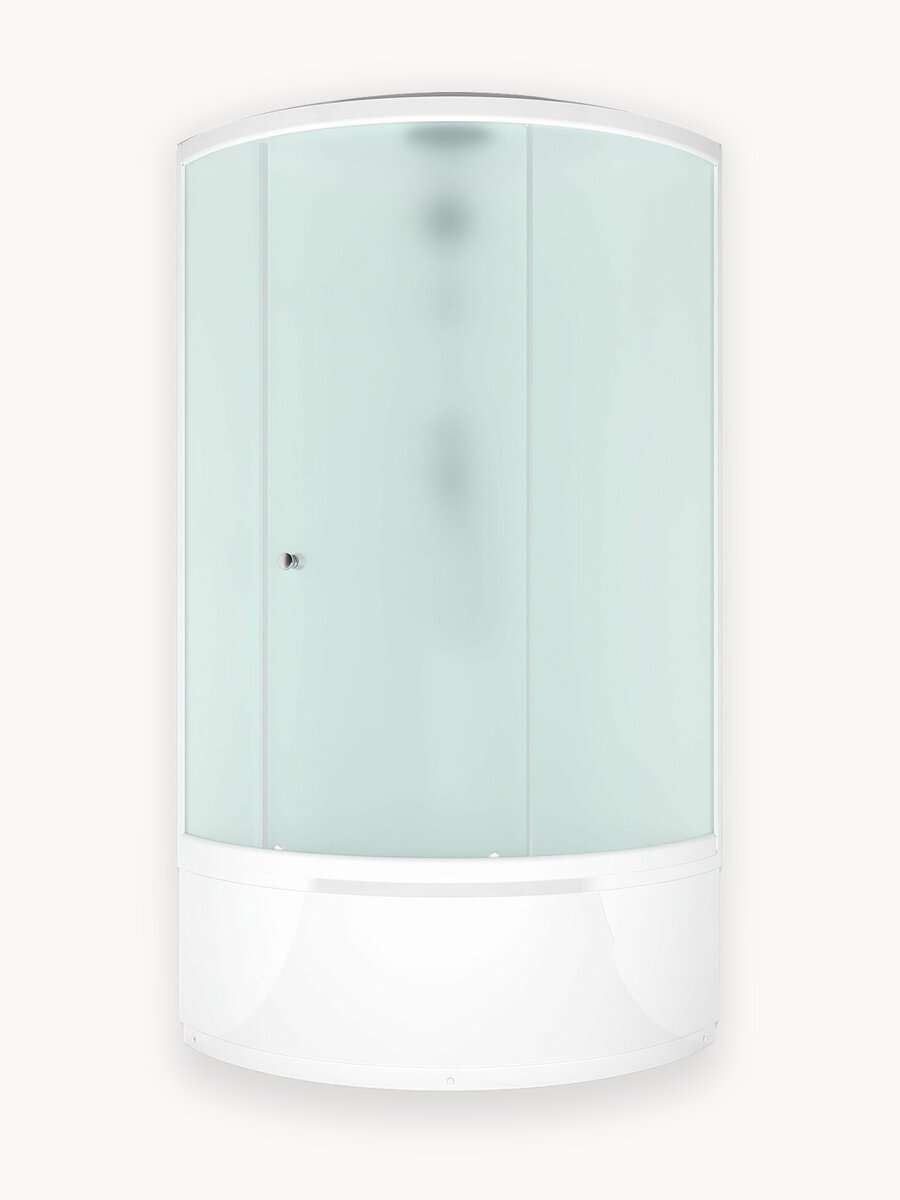 Душевая кабина Domani-Spa Simple high 90x90, высокий поддон, матовое закаленное стекло 4 мм