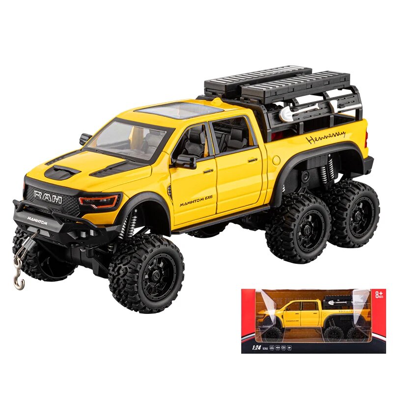 МаISTO Dodge Mammoth RAM 1000 TRX 6x6, желтый