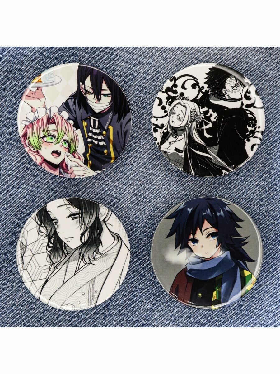 Набор значков аниме серии Demon Slayer