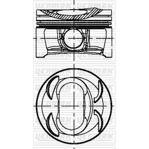 YENMAK 31-04297-000 поршень с кольцами d76.5 std\ VW Golf (Гольф) / jetta / Touran (Тоуран) 1.4tsi / fsi blg / bmy / cavd