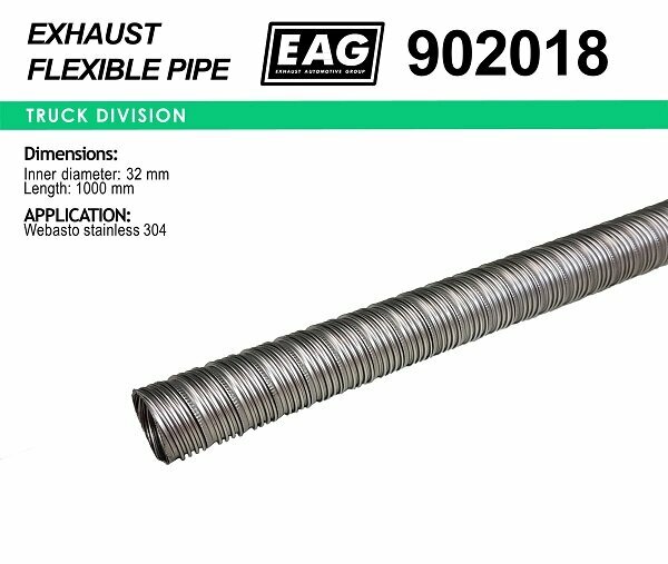 Металлорукав автономного отопителя нерж. 304 32х1000 EAG 902018