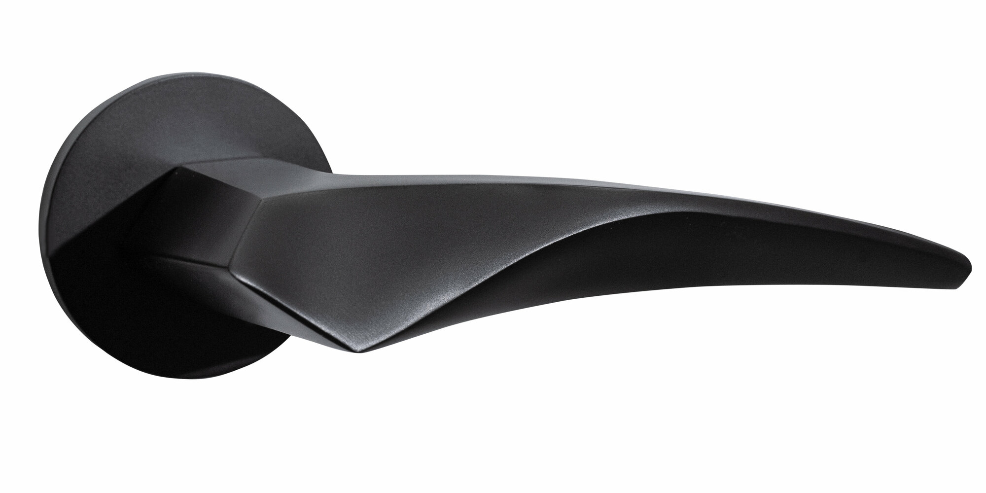 Дверная ручка Ollie Motoba 3402542, алюминий, круглая розетка, черная