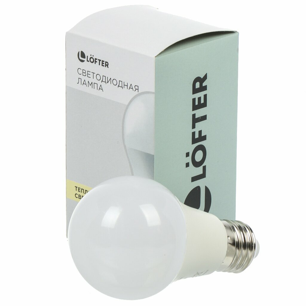 Лампа светодиодная E27, 10 Вт, 75 Вт, 220 В, груша, 3000 К, свет теплый белый, Lofter
