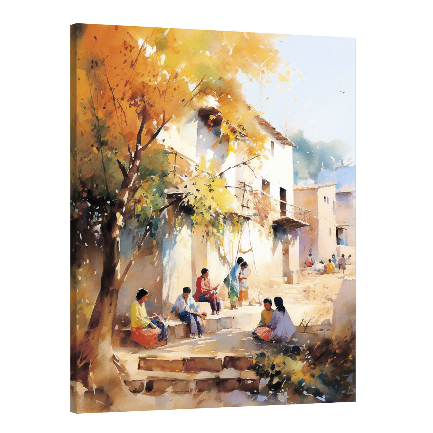 Интерьерная картина 50х70 "Деревня в стиле бохо"