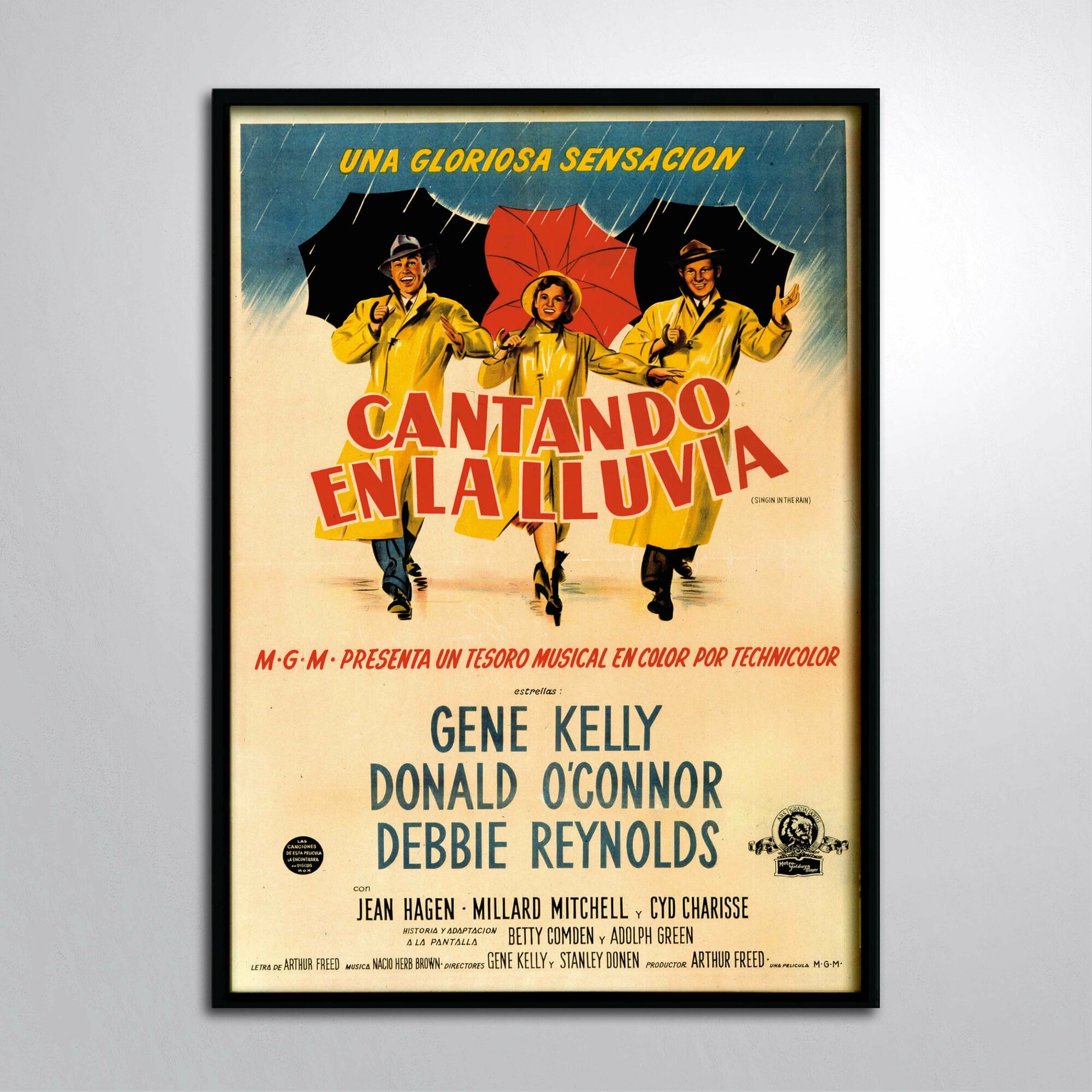 Постер без рамы/Винтажный плакат/Поющие под дождем (1951) Джин Келли Дональд О’Коннор Дебби Рейнолдс Рисунок Singin' in the Rain