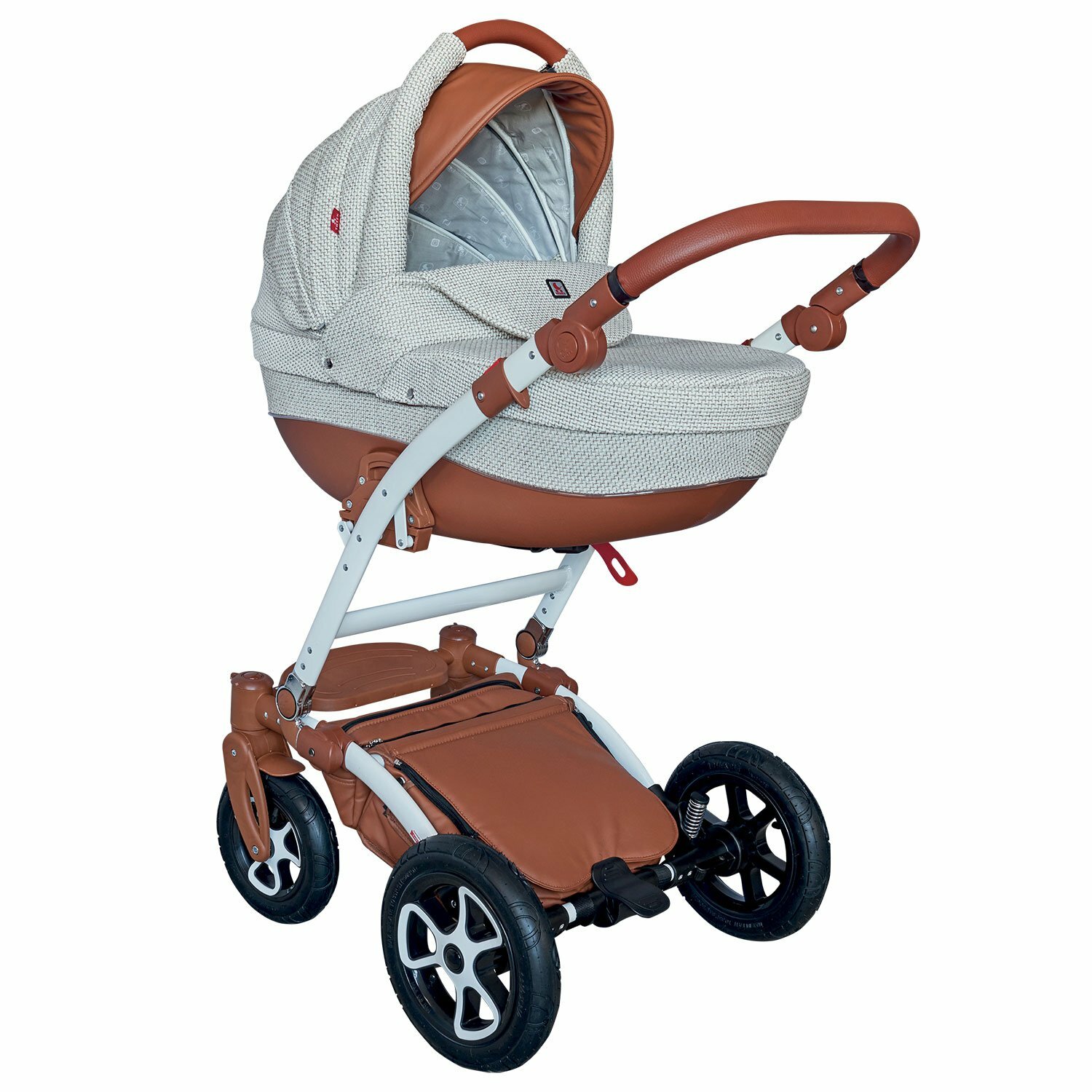 Коляска Tutek TORERO ECO10BR/B, 2 в 1, надувные колёса, поворотные, всесезонная, цвет коричневый