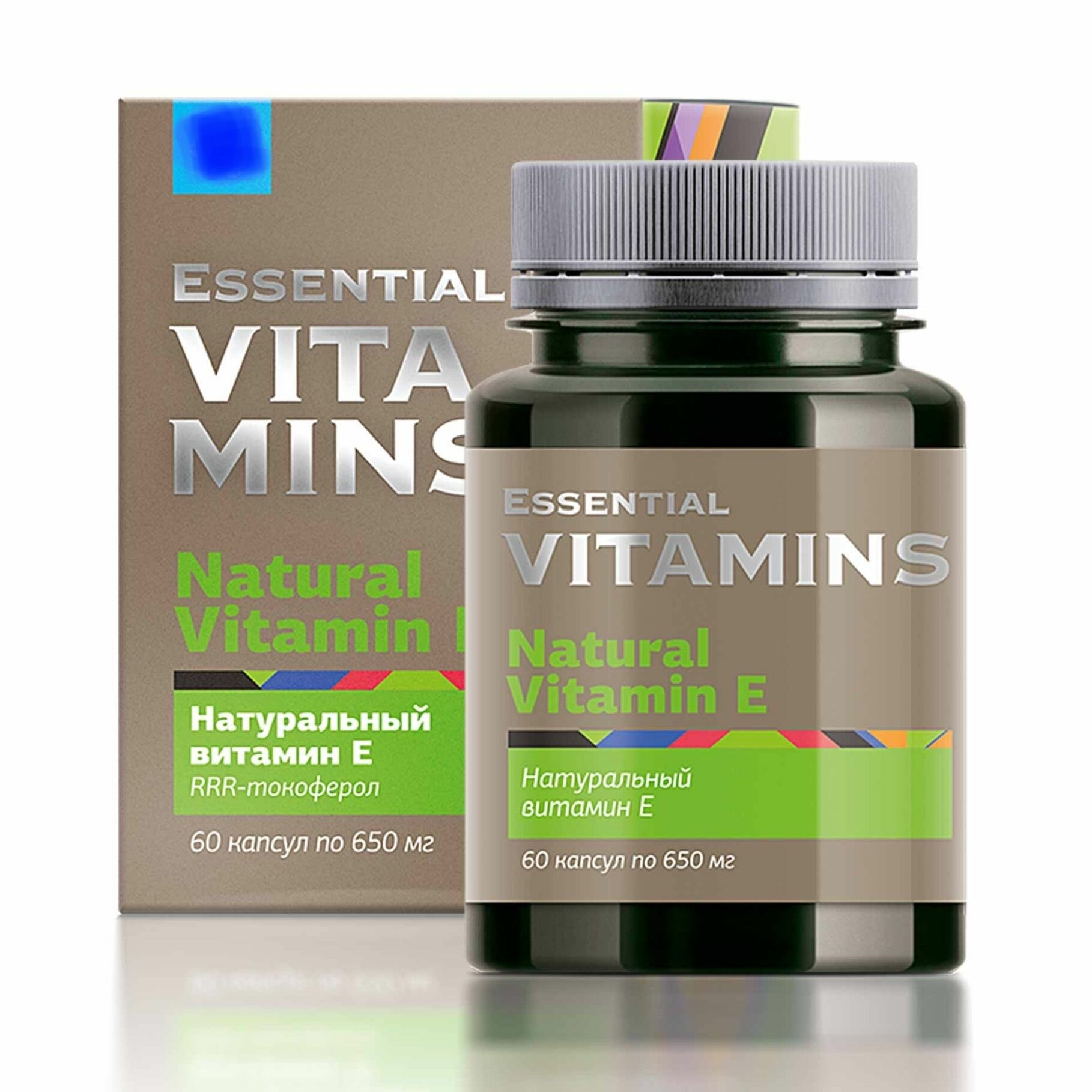 Натуральный витамин E Essential Vitamins, Сибирское, 60 капсул