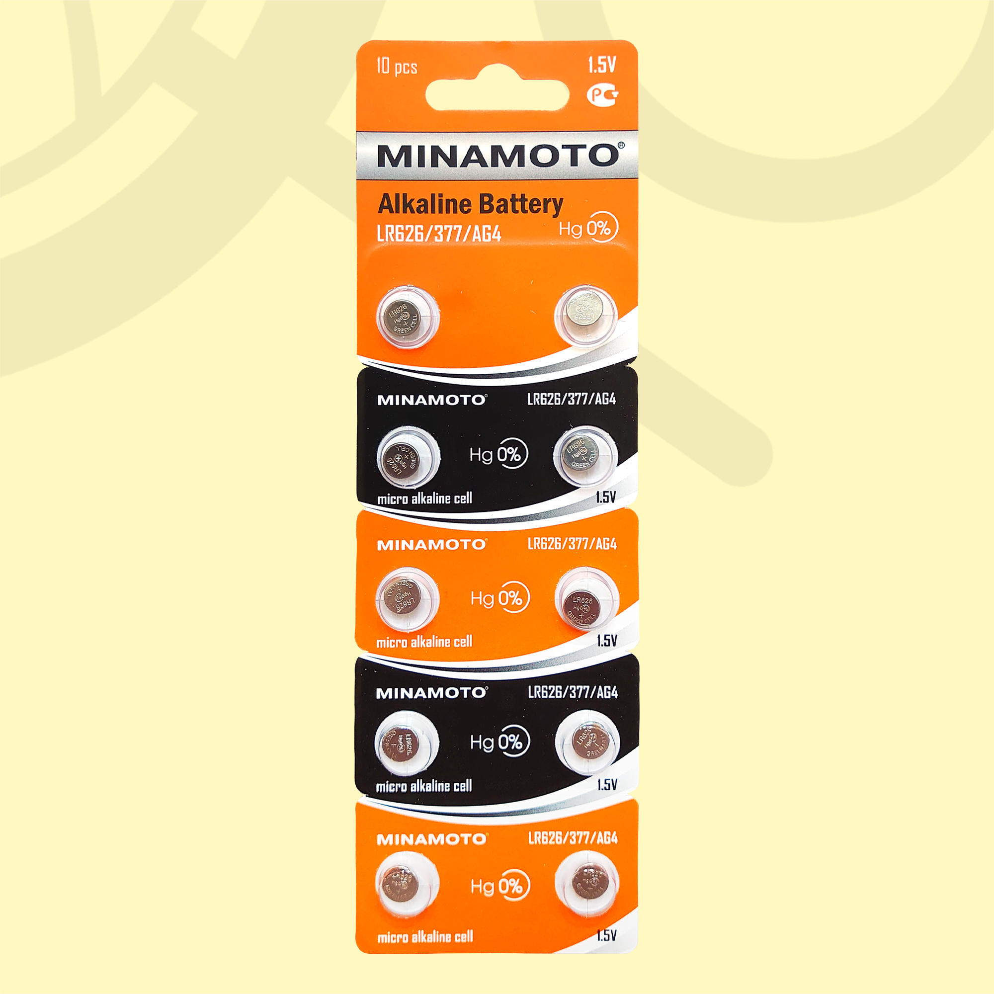 Minamoto LR626 (AG4/377) | 1,5 вольта Щелочные (алкалиновые) батарейки - 10шт.