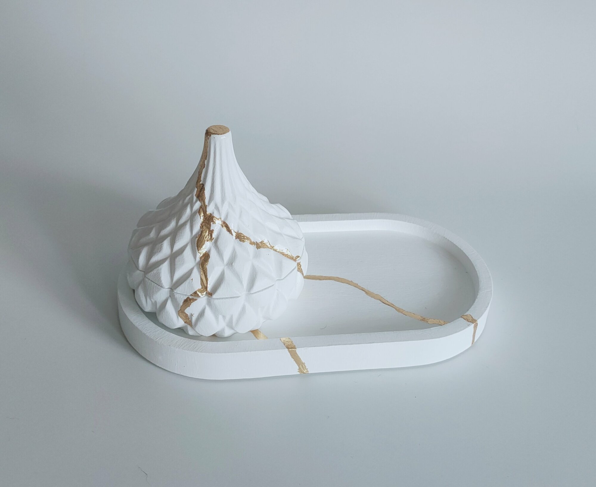 Набор интерьерный гипсовый "День 1"(поднос, шкатулка декоративная)