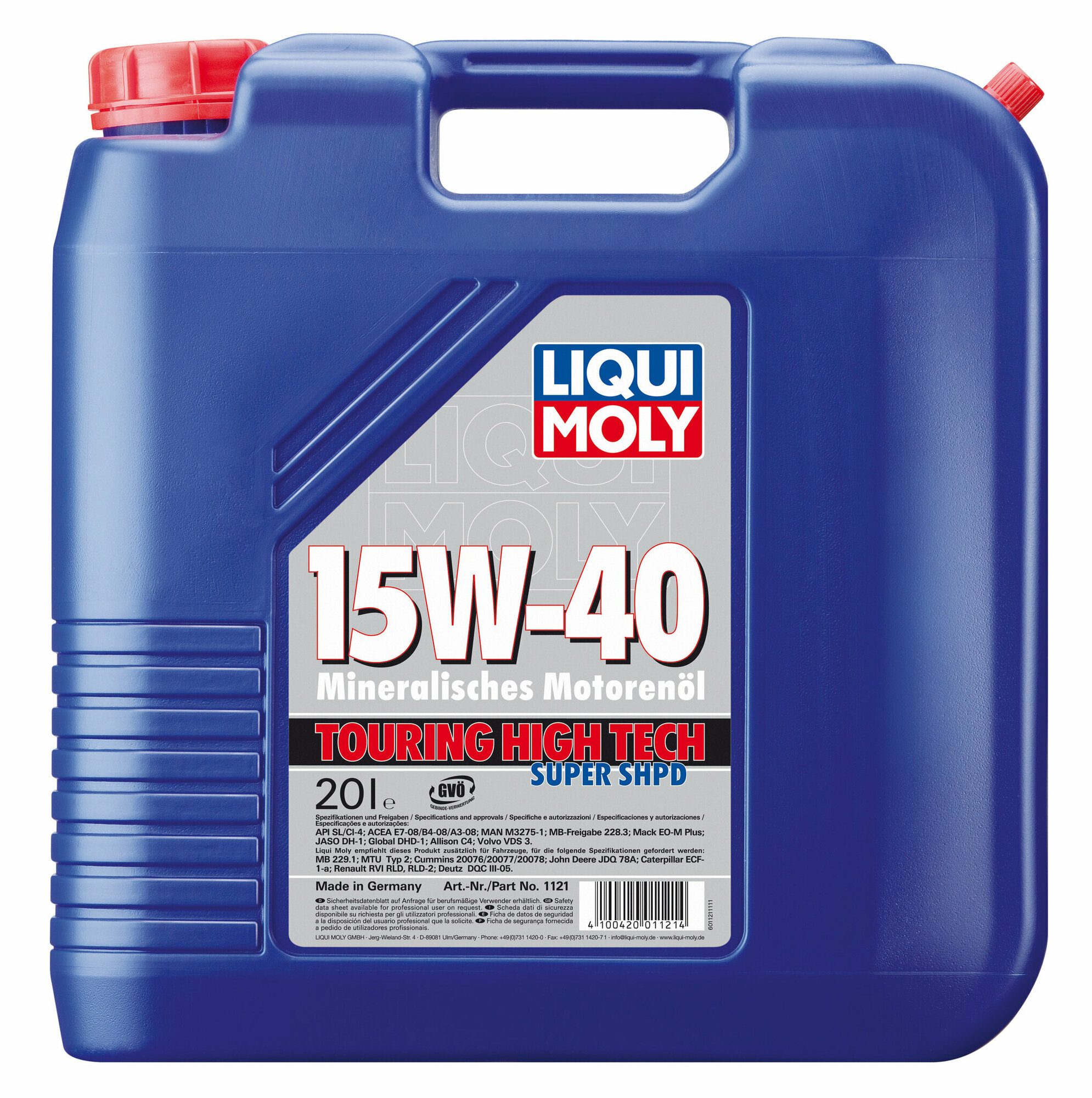 LIQUI MOLY Масло моторное Liqui Moly Touring High Tech Super SHPD 15W40 минеральное 20л