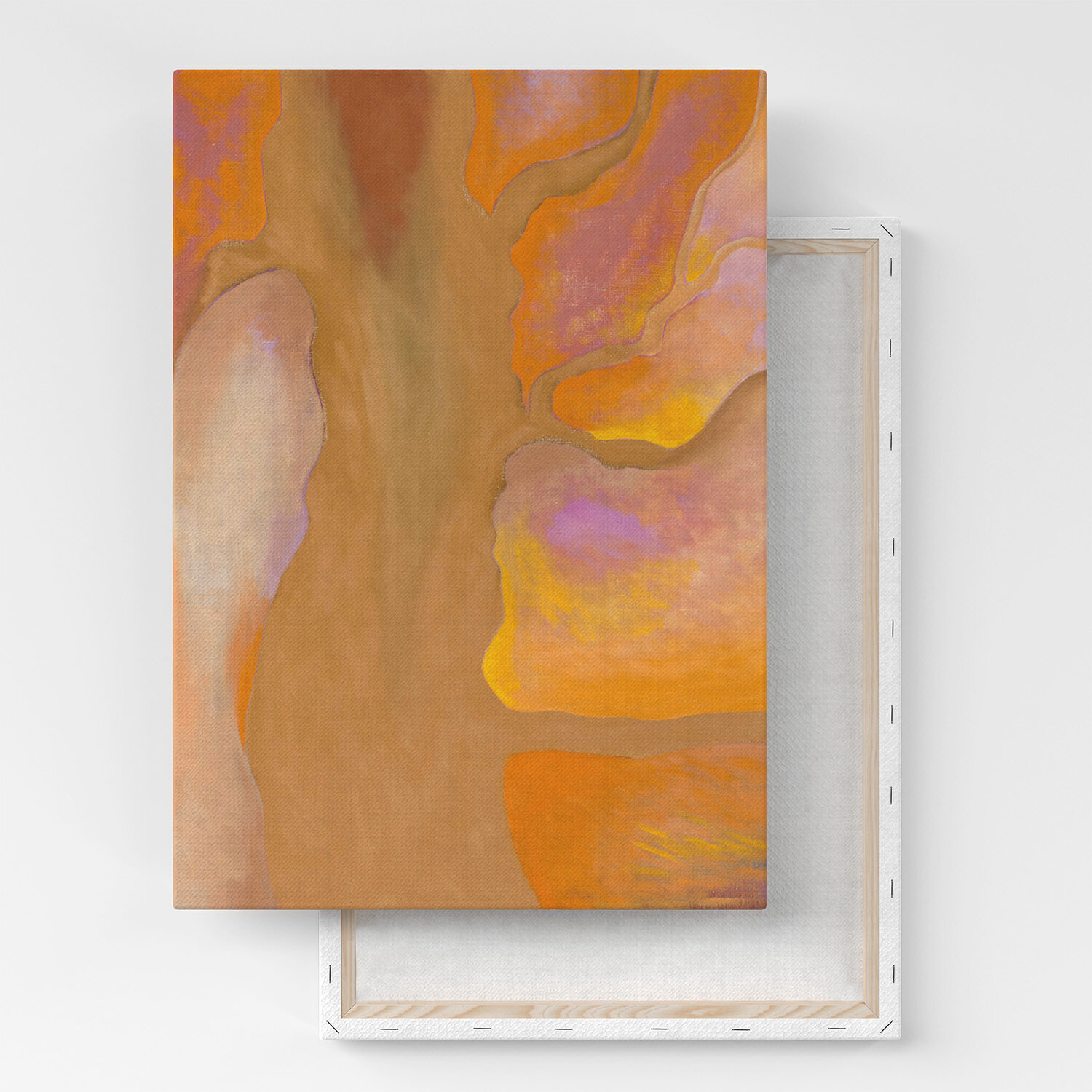 Картина на холсте, репродукция / ОКифф Джорджия - Tan, Orange, Yellow, Lavender / Размер 80 x 106 см