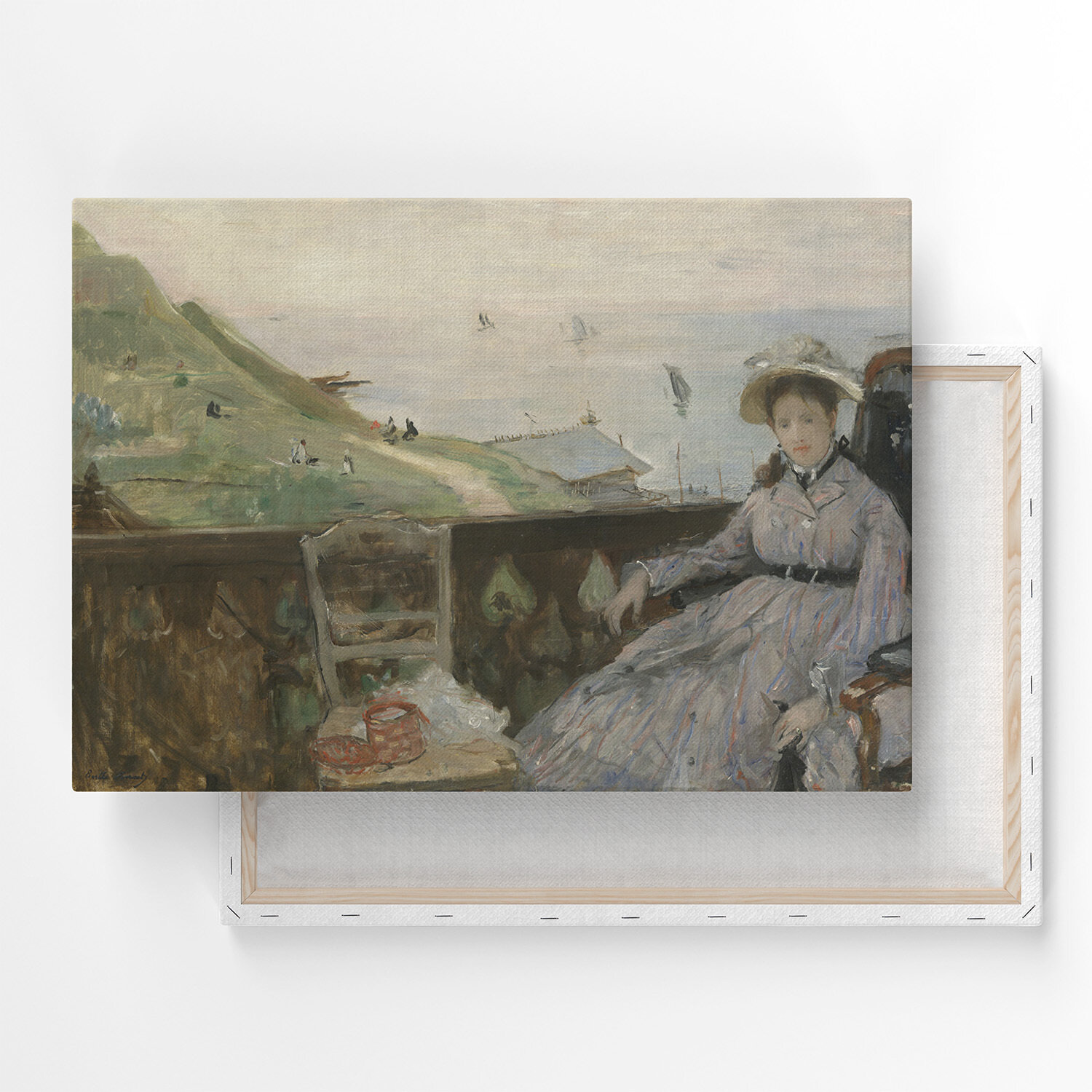 Картина на холсте, репродукция / Берта Моризо - On the Terrace / Размер 60 x 80 см