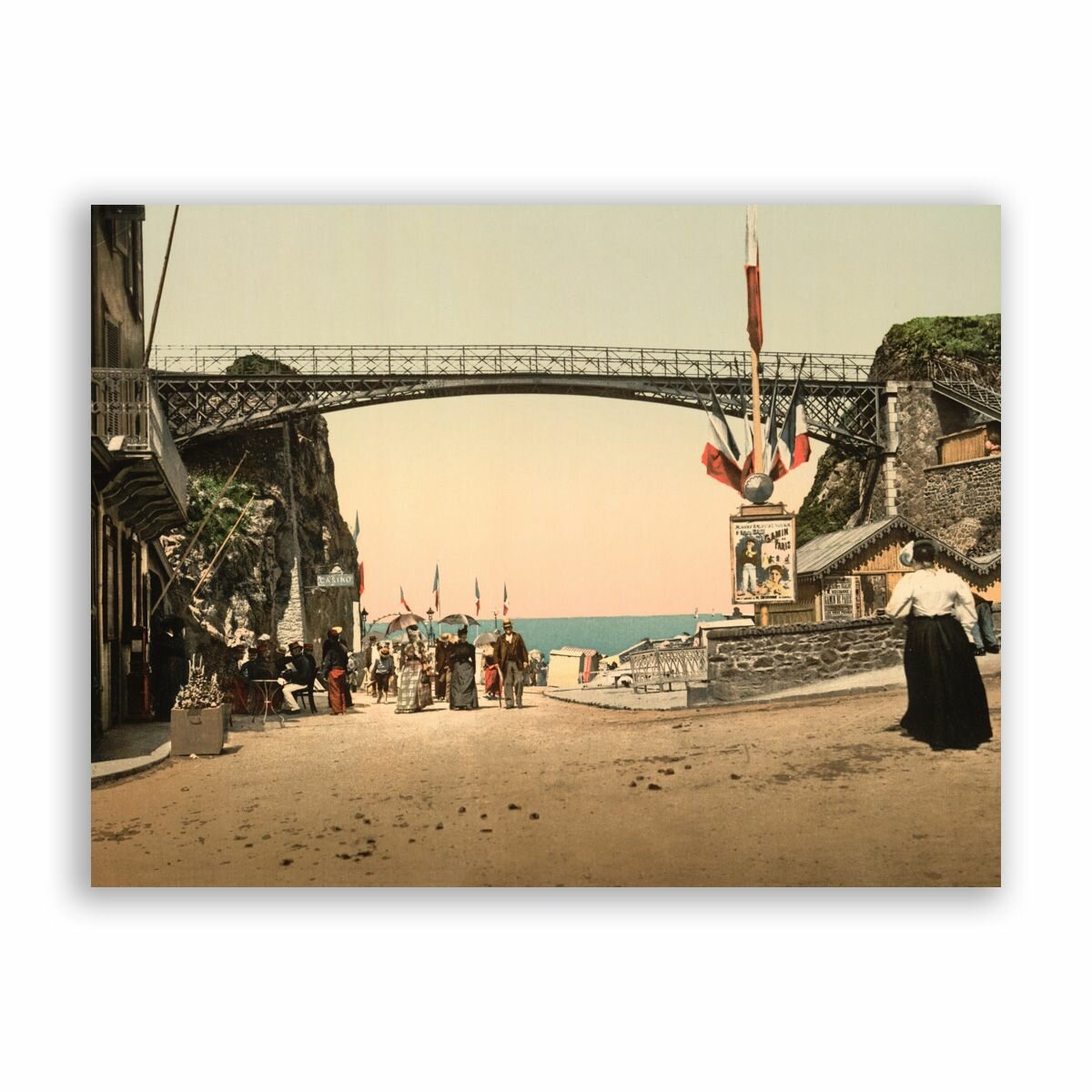Постер, плакат на бумаге / La Trauchee des Anglais, Granville, France / Размер 40 x 53 см