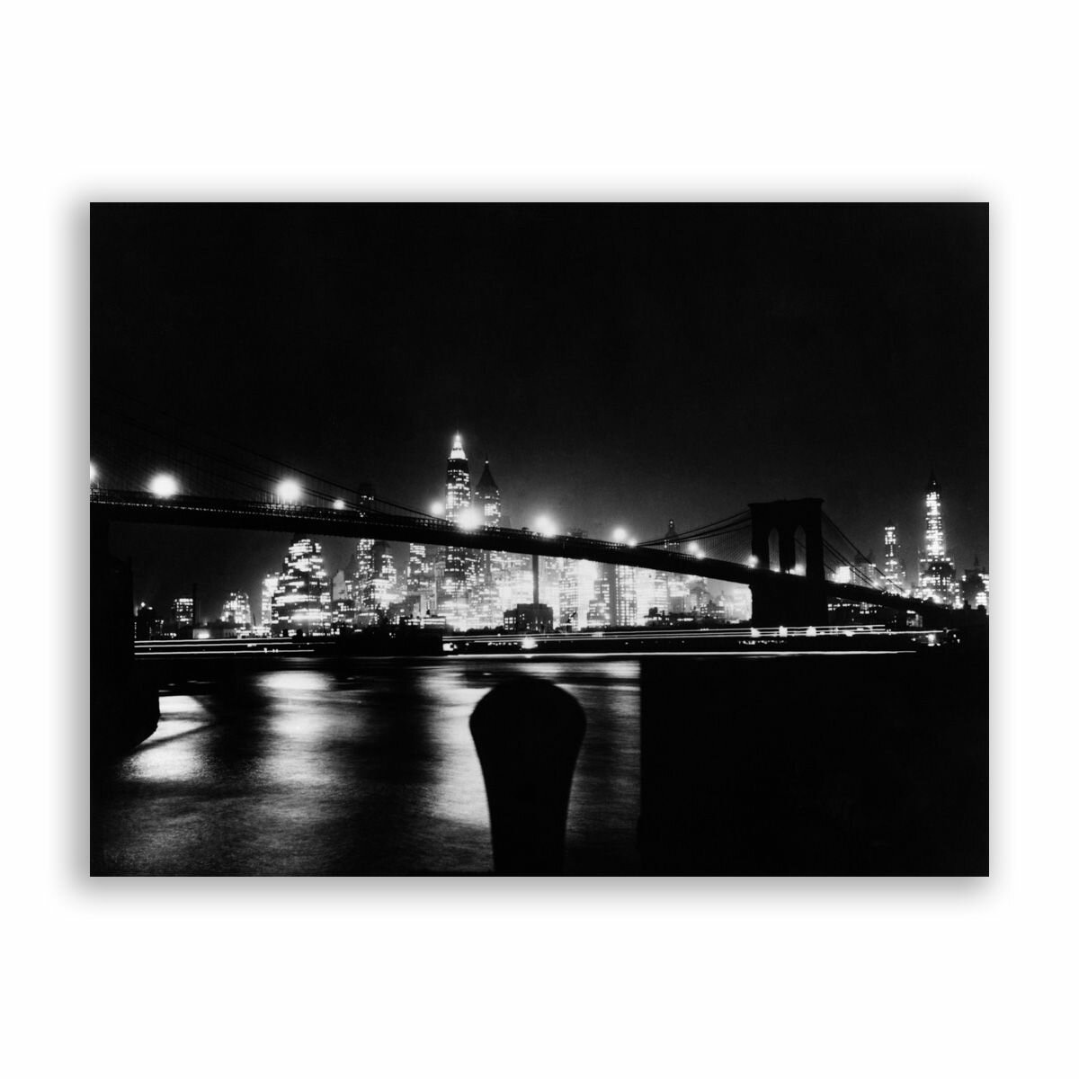 Постер, плакат на бумаге / Бруклинский мост / Размер 40 x 53 см