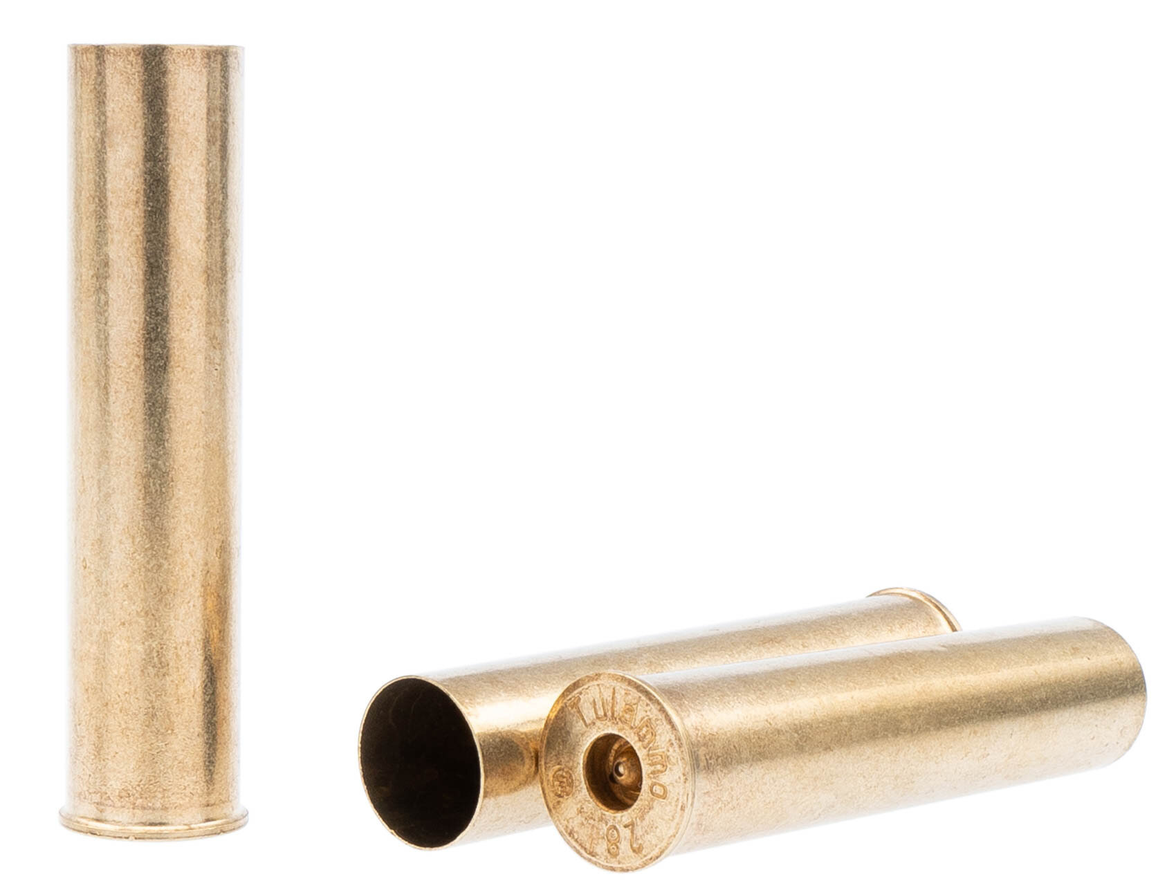 Гильза латунная к.28/70, "Tulammo", без капсюля, под центробой - 5 штук