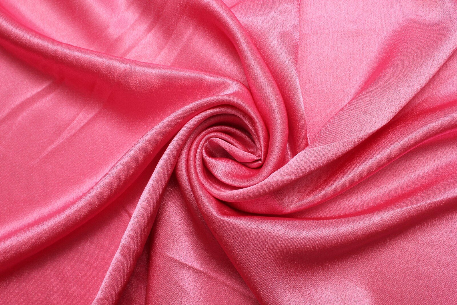 Ткань Креп-атлас розовый, яркий, ш146см, 0,5 м
