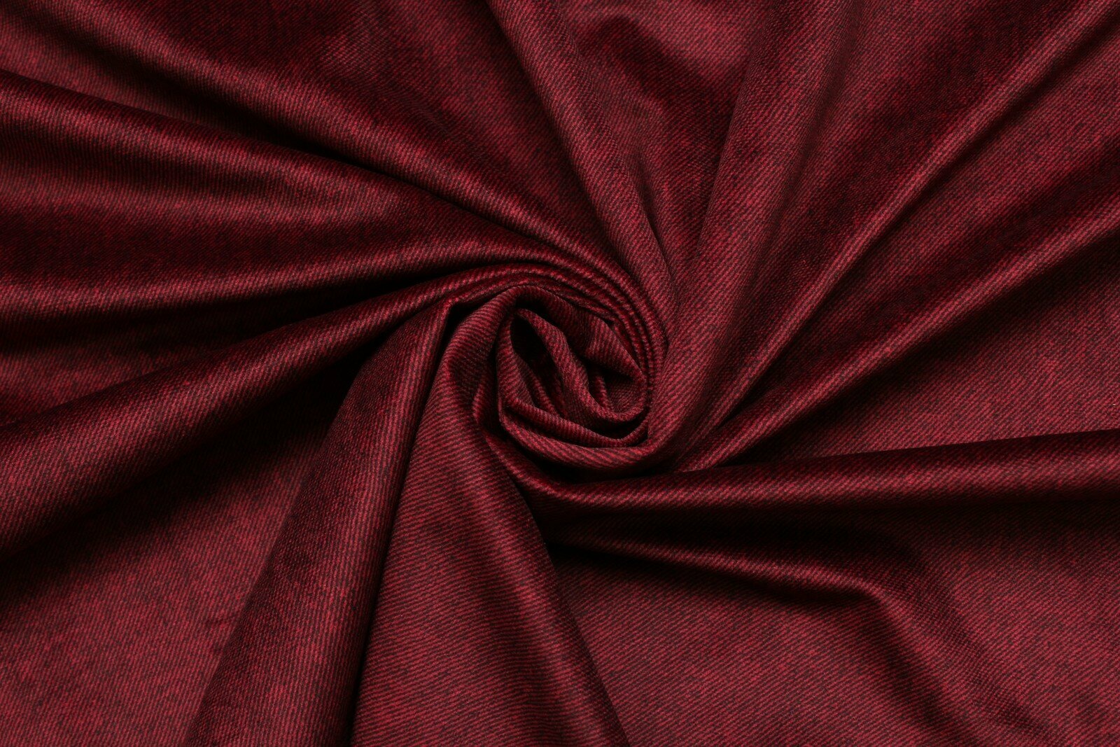 Ткань Бархат-стрейч Nino под габардин красно-чёрный, 410 г/пм, ш150см, 0,5 м