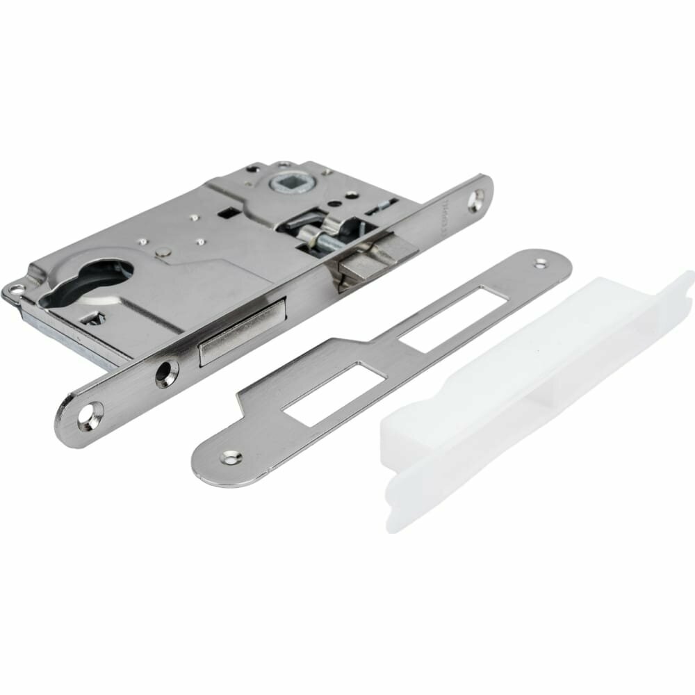 Замок с ригелем под ключевой цилиндр MORELLI цвет-никель L1885 SN 9011251