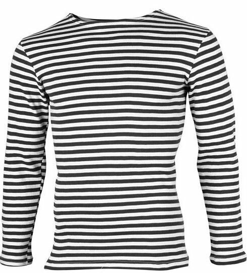 Тельняшка двойной вязки черная