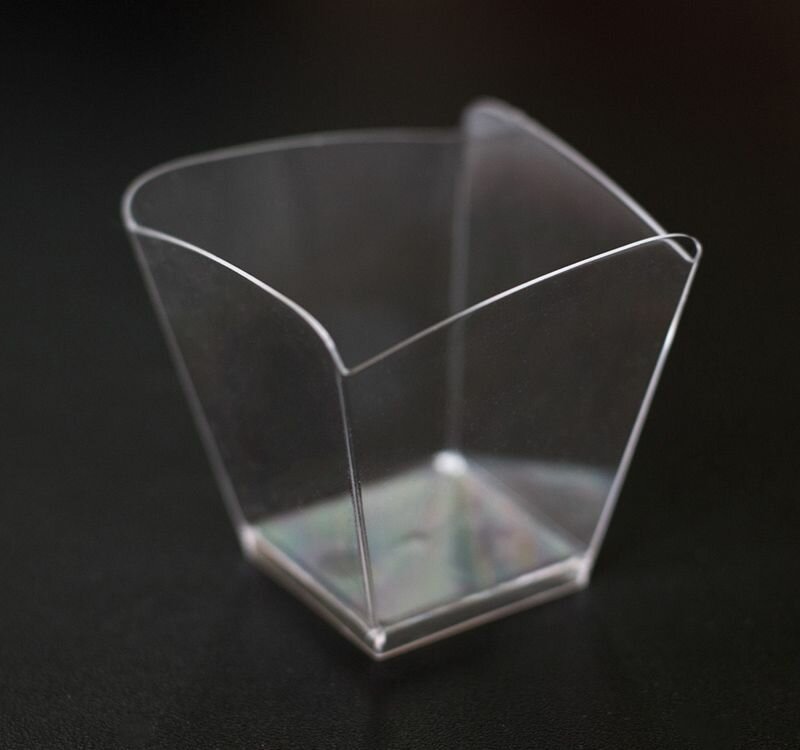 Форма пластиковая для комплиментов "Волна" 95мл 57х57мм уп/25шт прозрачная