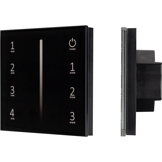 Панель Arlight SMART-P 41-DIM-IN Black (230V, 0-10V, Sens, 2.4G) (, IP20 Пластик, 5 лет)