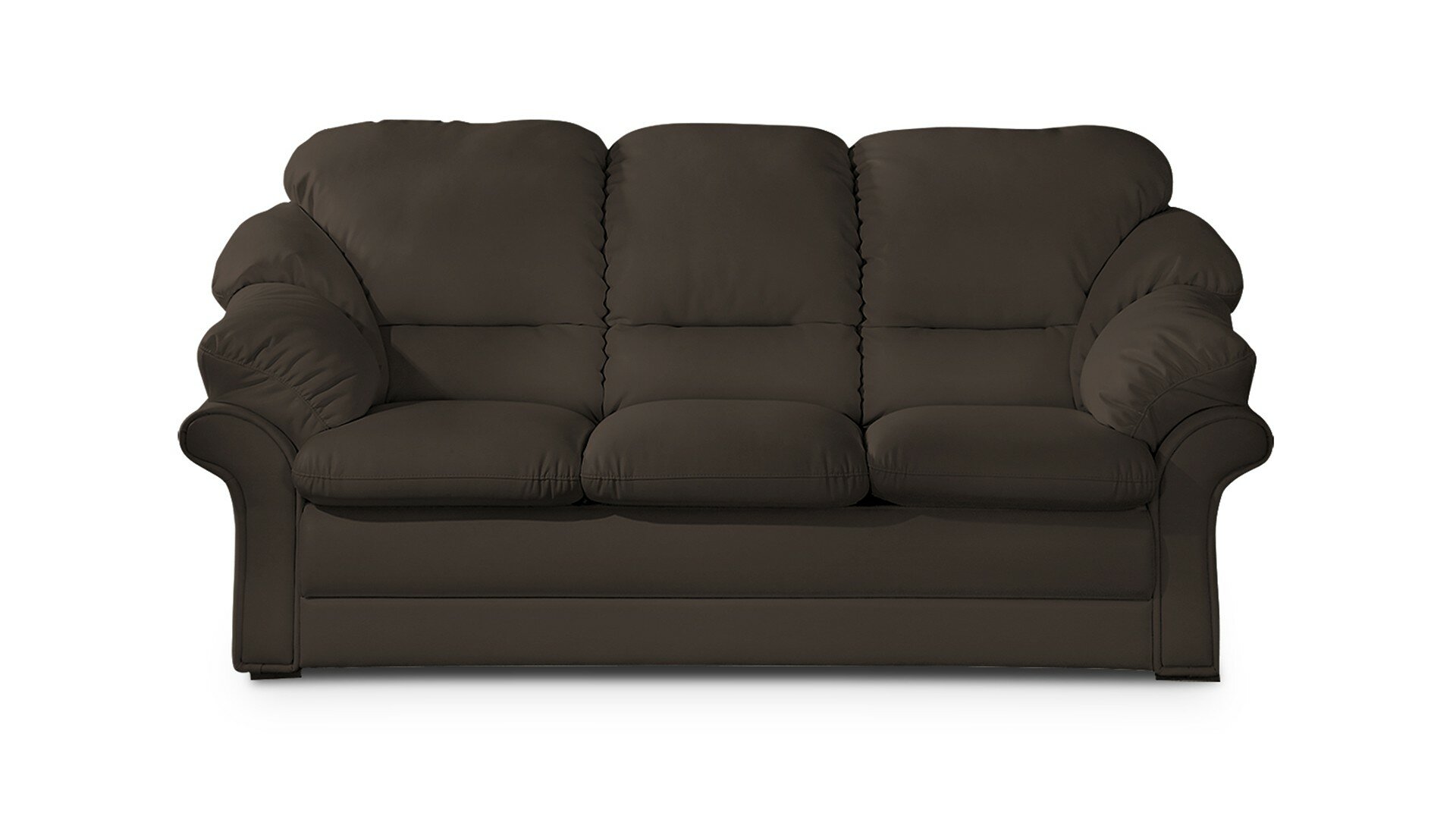 Диван Нодус трехместный Madras Браун NEW 215x104x98 см, коричневый Натуральная кожа, нераскладной GOODFORM