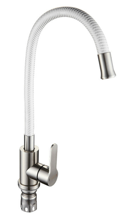 Смеситель для кухни MAGNUS с выходом под фильтр с-образный сатин
