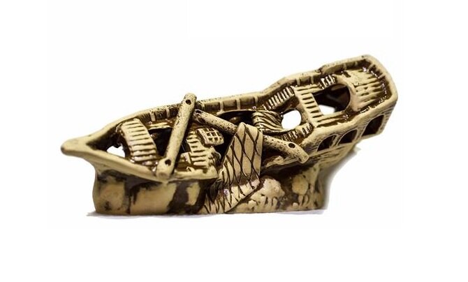 Корабль на грунте 25x10x11см