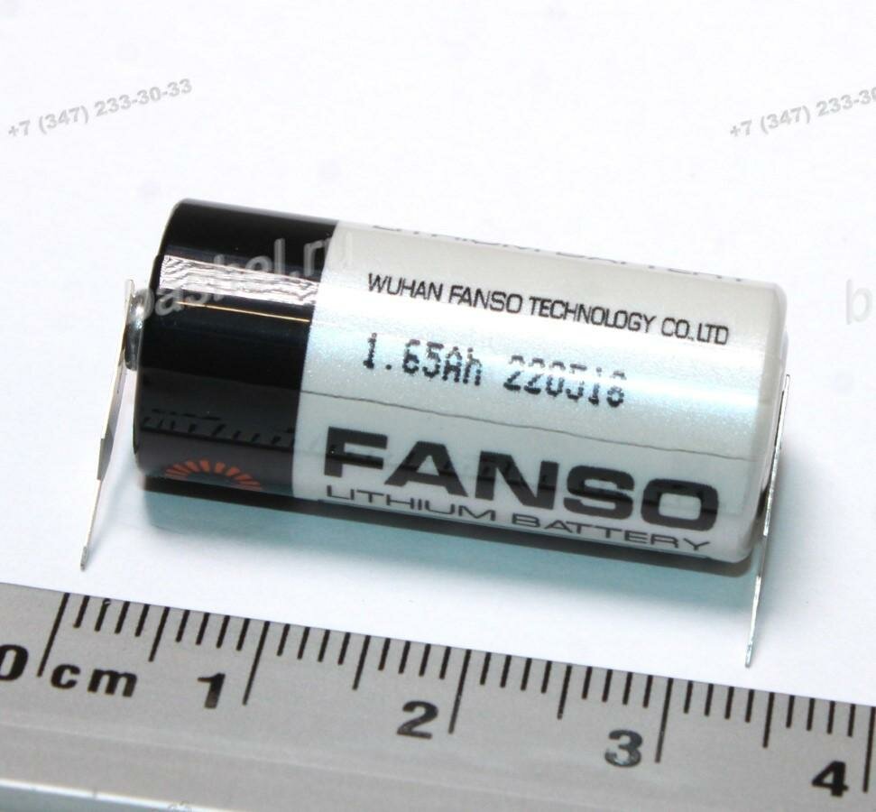 ER14335H/2PT, Батарейка, FANSO, (3,6V 1650mAh, Li-SOCl2, размер 2/3AA, монтаж на плату)