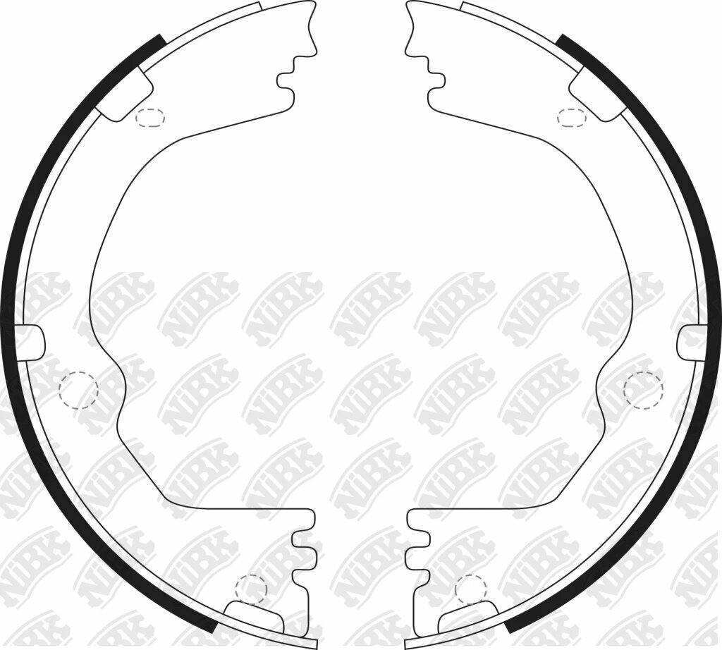 Колодки стояночного тормоза HY Maxcruz 2.2 13-/ Santa Fe 2.4 12-/ Kia Sorento 2.2 2.4 12- FN0691 NiBK арт. FN0691