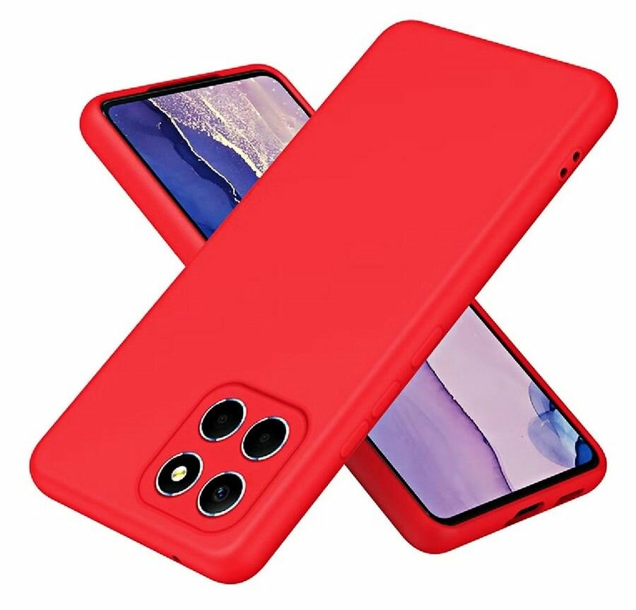 Силиконовая накладка Silky soft-touch для Huawei Honor X8B красный