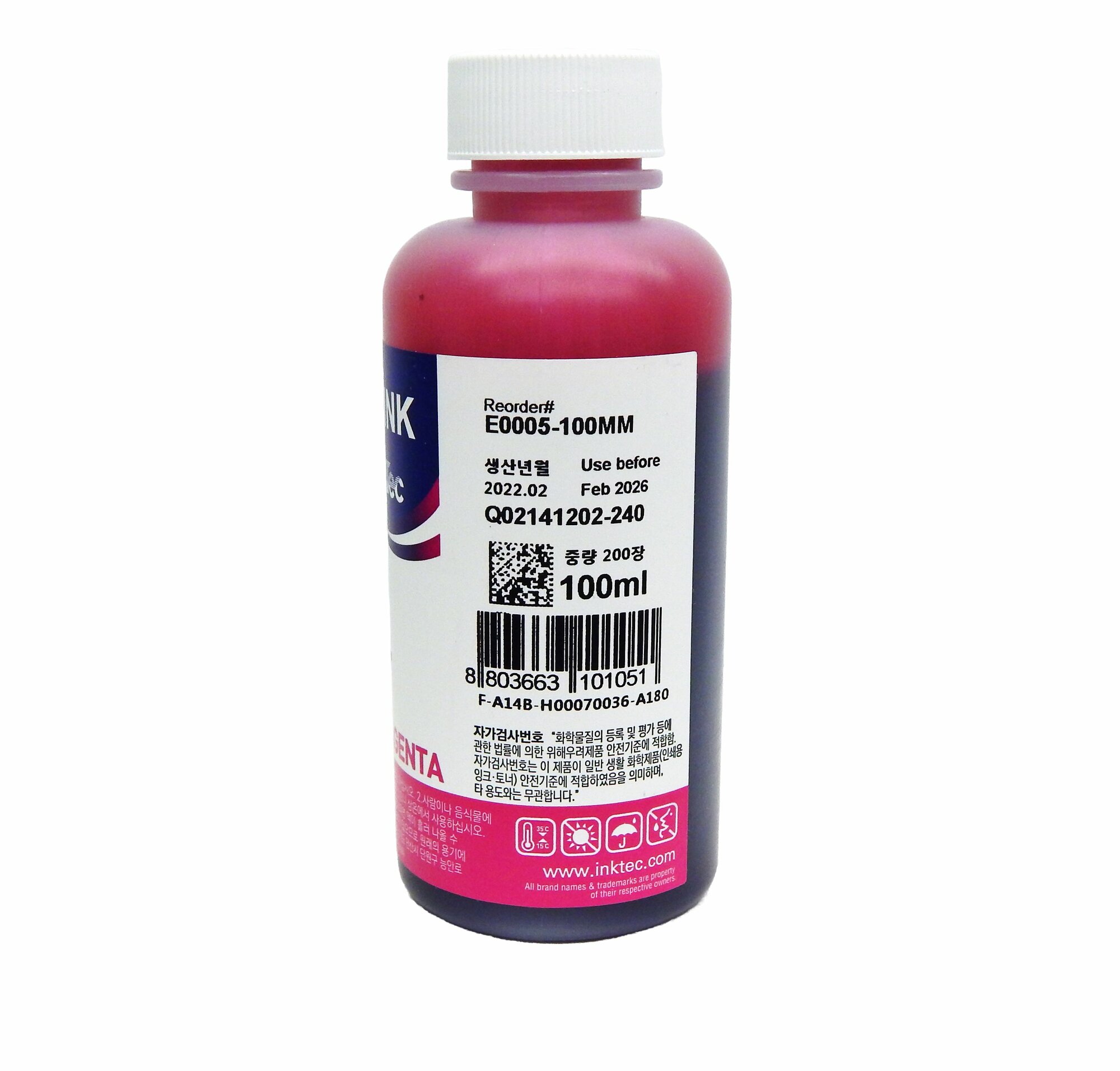 Чернила InkTec Epson Magenta E0005-100MM 100 мл, малиновые