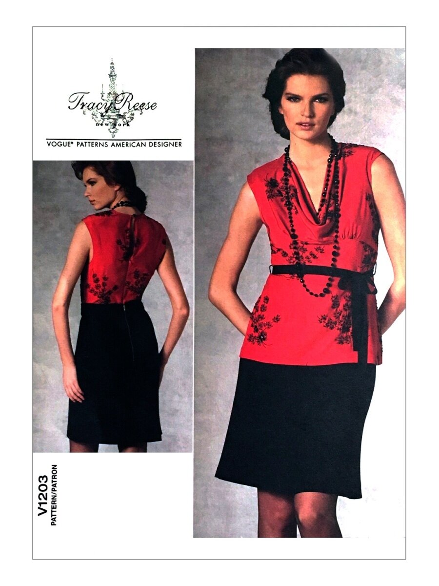 Выкройка VOGUE №1203 Блузка, юбка