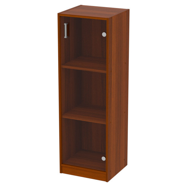 Шкаф Меб-фф Офисный шкаф СБ-61+А-5+С-19 прозр. цвет Орех 40/37/123 см