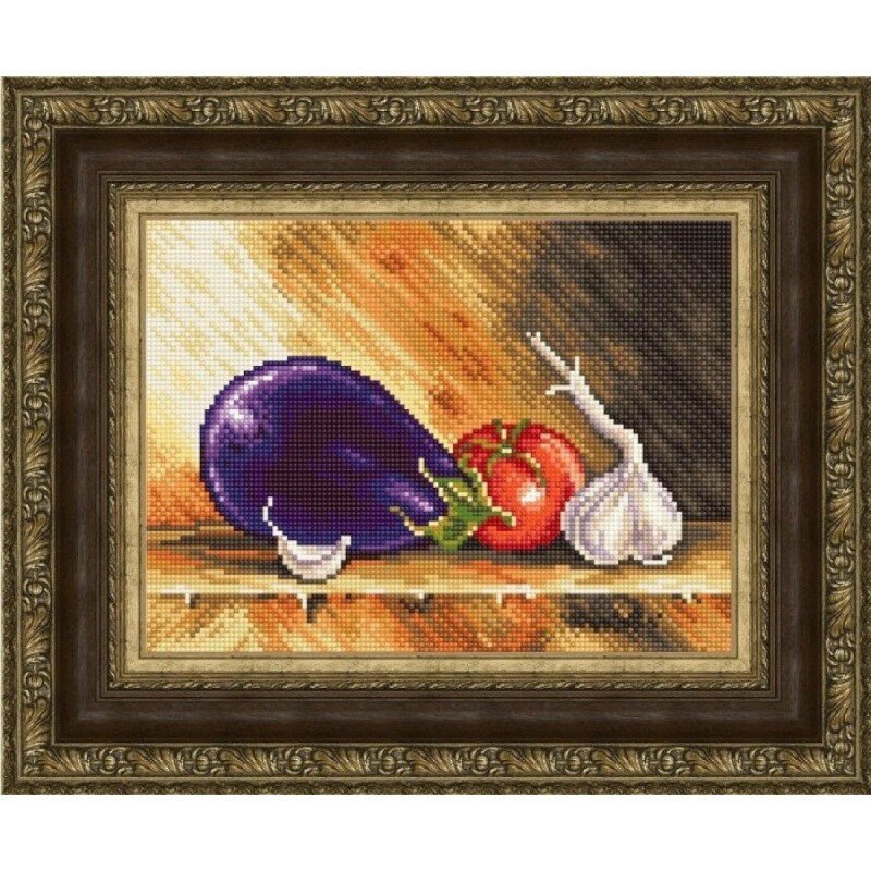 Набор для вышивания Сделано с любовью #Н-031 Баклажан и другие, Счетный крест, 22 х 17 см