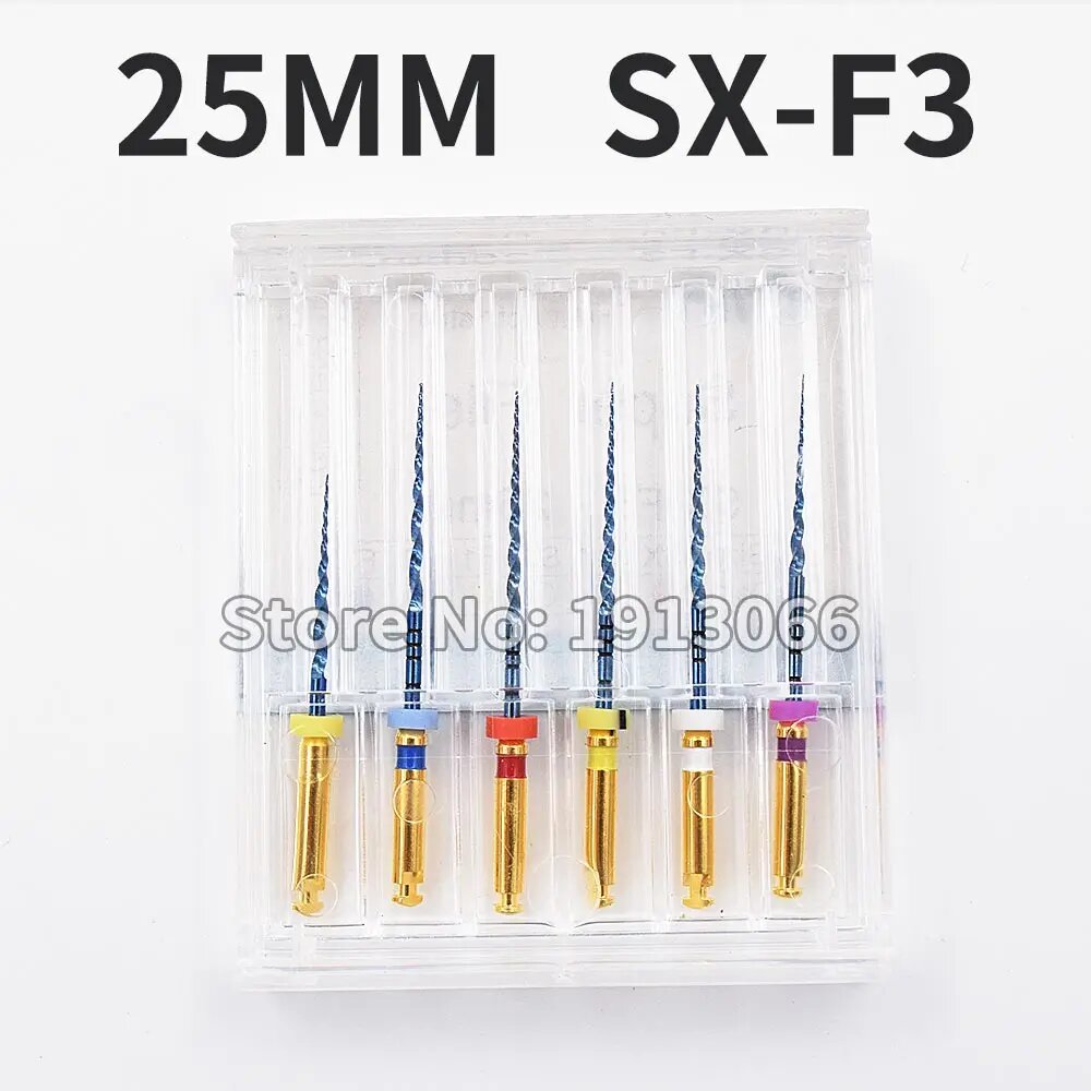 Glin Dental Rotary Super Files Синие эндодонтические файлы NITI 25MM SX-F3