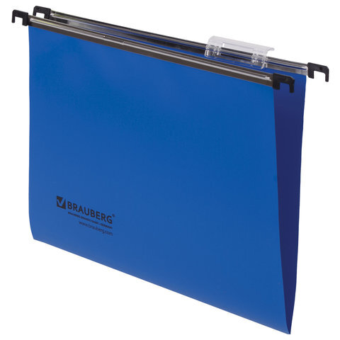 Подвесная папка Brauberg , А4, пластик, 5 шт/уп, синяя