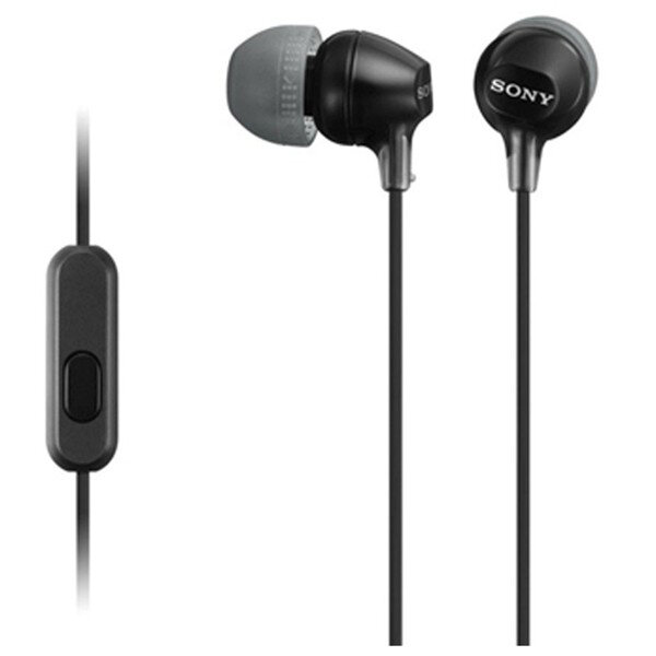 Наушники Sony MDR-EX15AP Black, вставные, с гарнитурой, черные