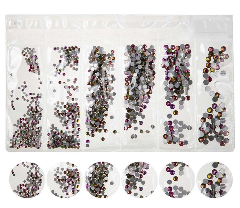 Набор страз для ногтей Nail Art, розово-желтый