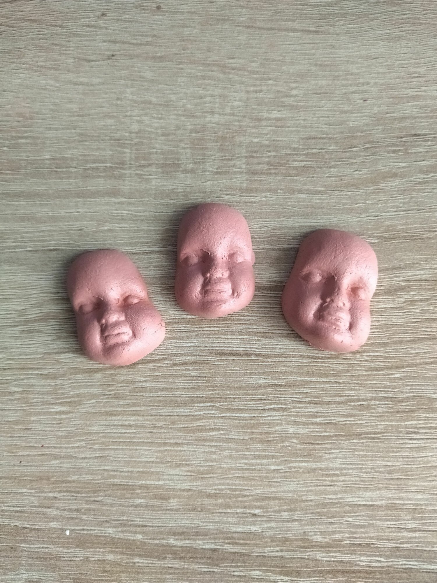 Набор лиц для ватной куклы. Личики для игрушек, парень - 3 шт.