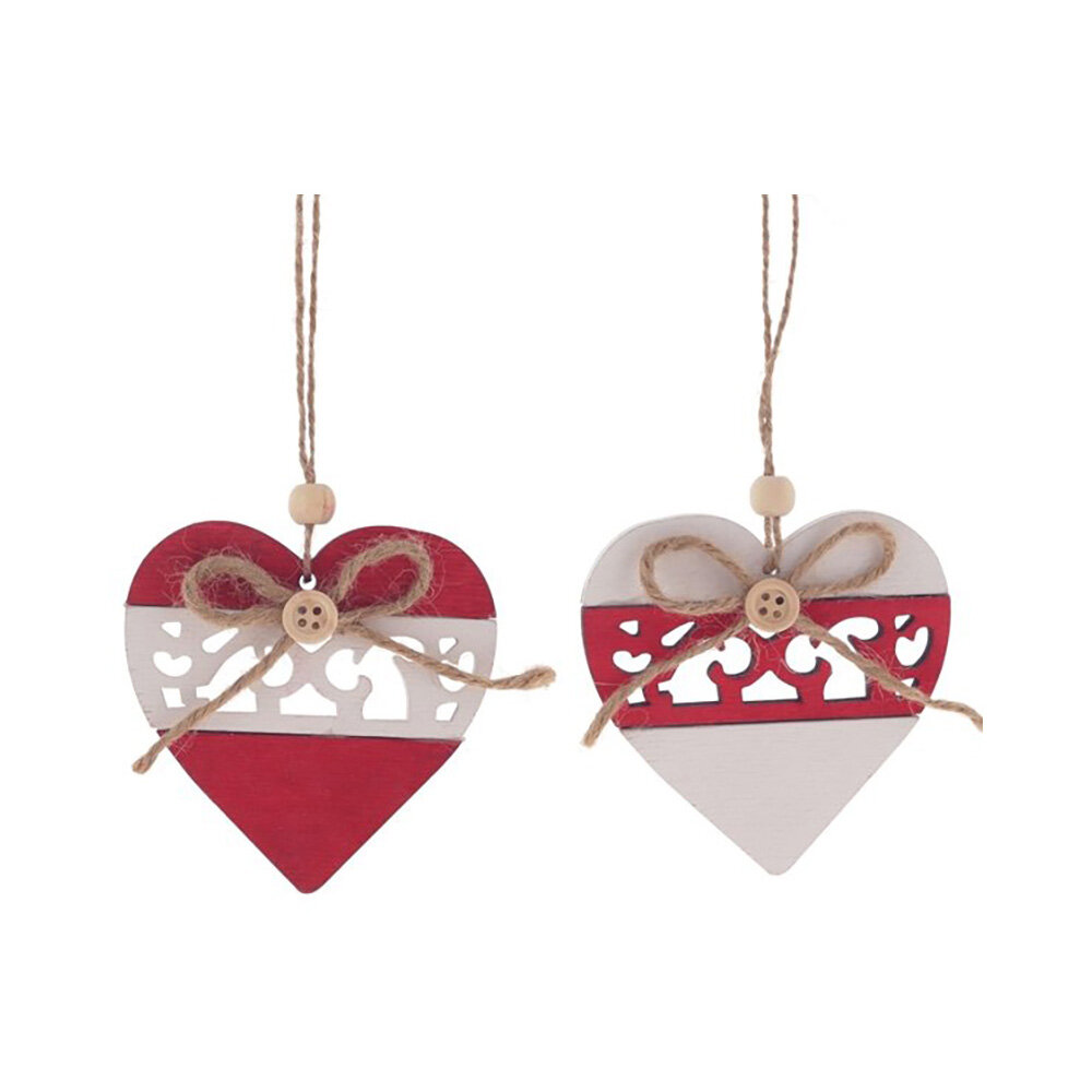 Новогоднее украшение Сердце 8x1x8 см для елки и интерьера стильного дизайна 401776-RZ36