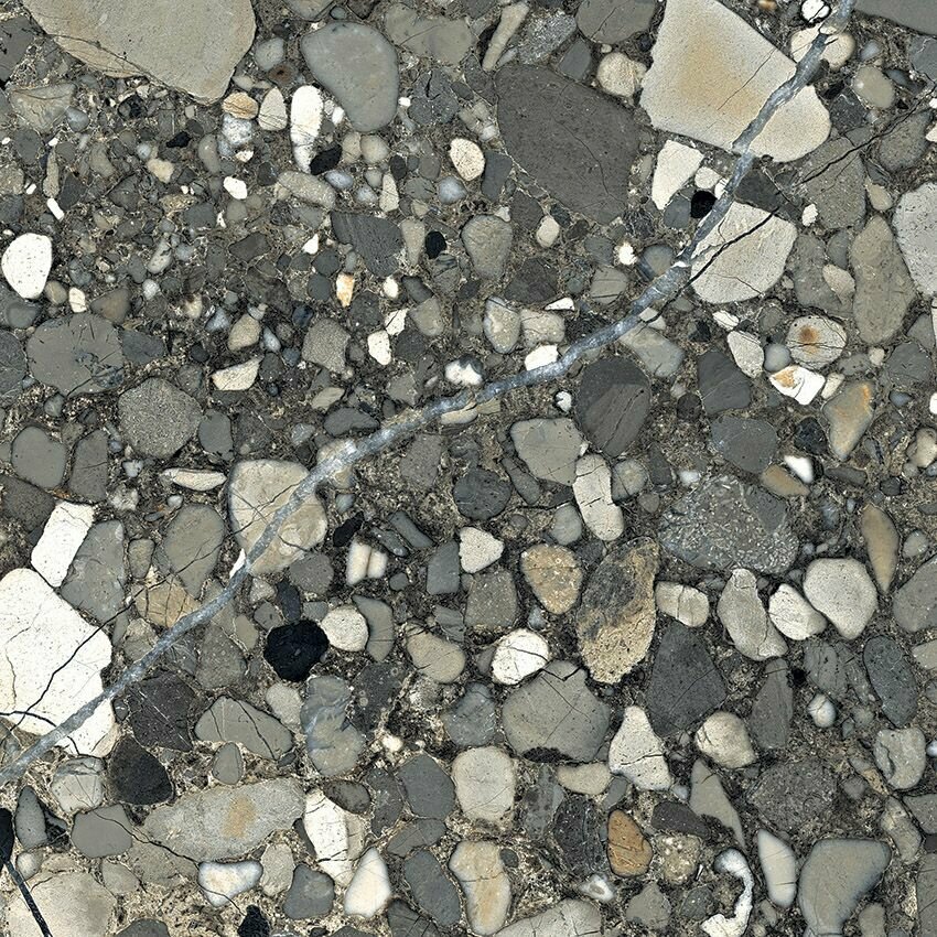 PRIMAVERA Керамогранит Arseno Nero carving, 60x60 9 мм, арт. CR106 (цена за 1.44 м2)