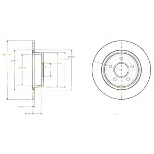 DELPHI BG3873 (113407075 / 1362867 / 1362868) тормозной диск (в упаковке 2 шт за 1 шт) (Комплект 2 штуки)