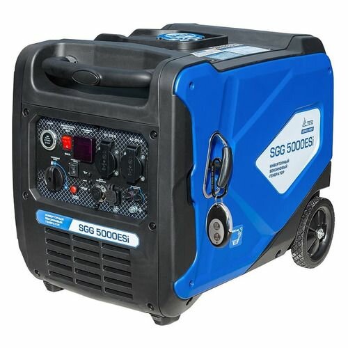Бензиновый генератор ТСС SGG 5000ESi, 220 В, 5кВт, на колёсах с АКБ [060053]