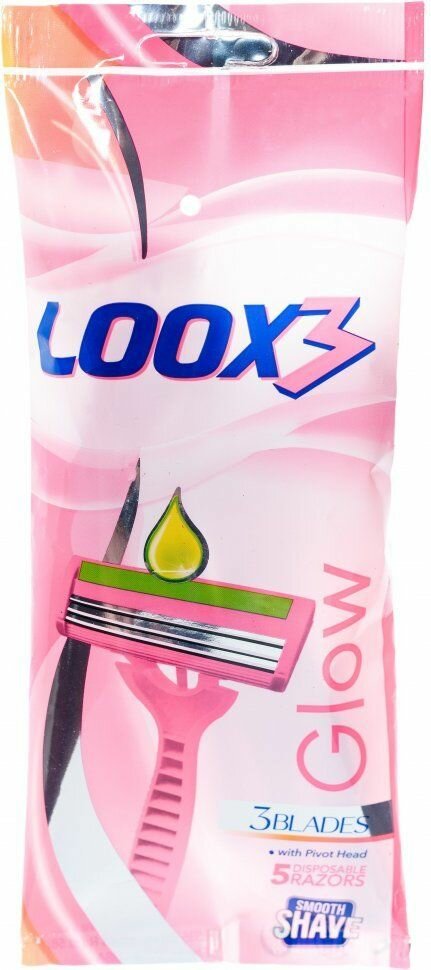 TREET Loox 3 Pink PLATINUM Набор станков для бритья одноразовые, женские