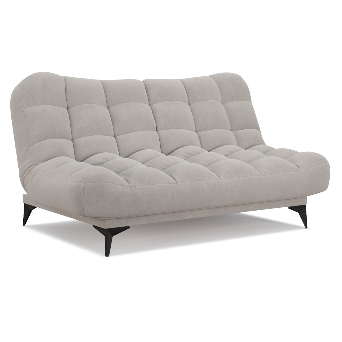 Диван Сток Диванов Валенсия Milk светло-бежевый, механизм клик-кляк, на ножках