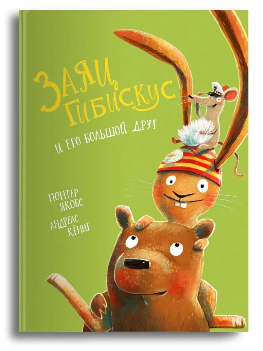 Книга Омега-Пресс "Заяц гибискус и его Большой друг". Цветные иллюстрации, твердый переплет.