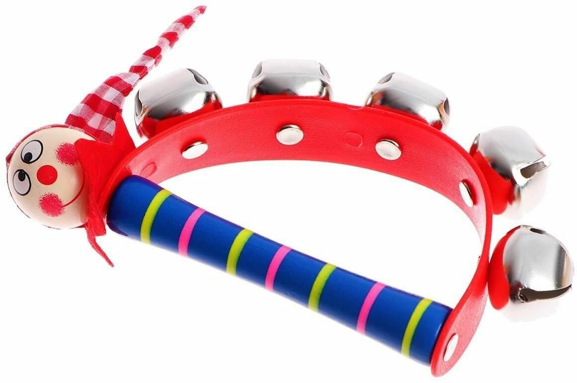 Игрушка музыкальная Бубен Звери с колокольчиками